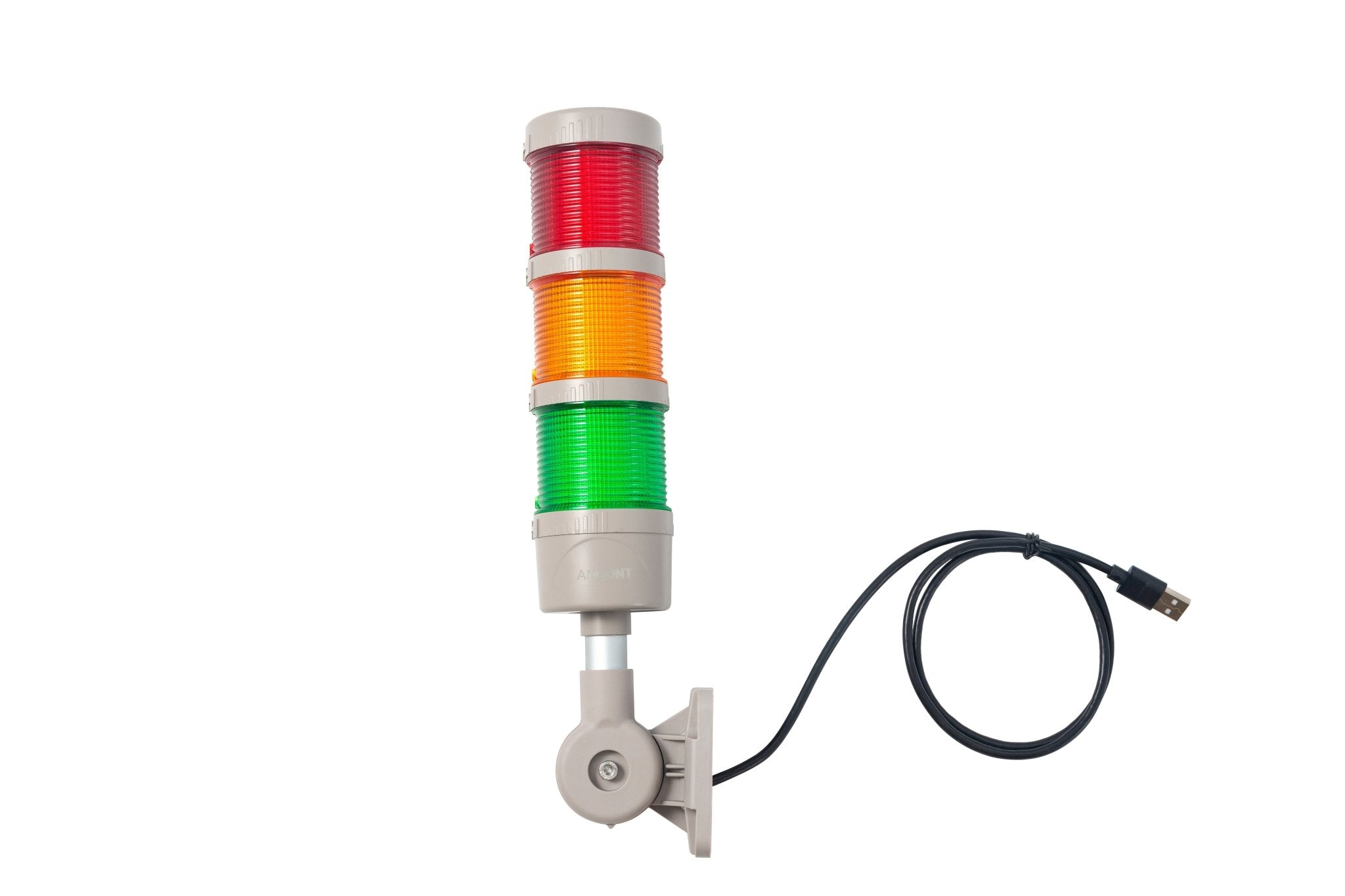 ANDONT USB 3-Stack LED Andon Tower Signal Light with Buzzer for Workst